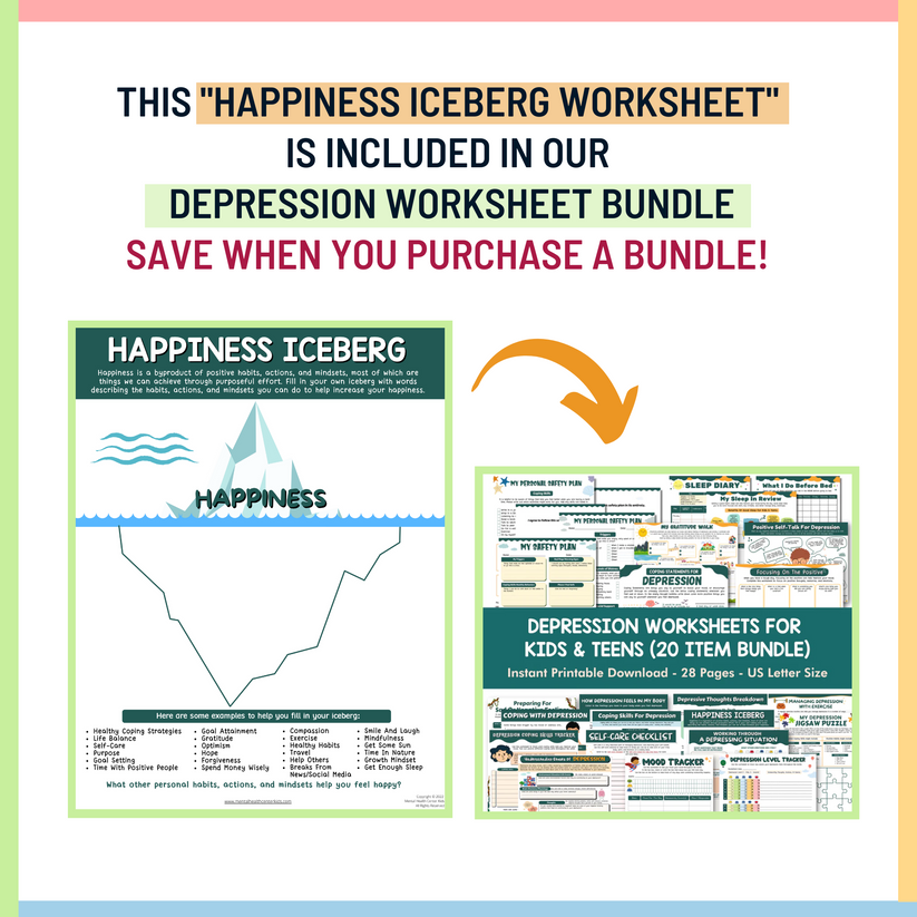 Happiness Iceberg – Mental Health Center Kids