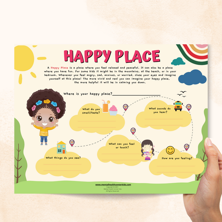 Happy Place Worksheet – Mental Health Center Kids