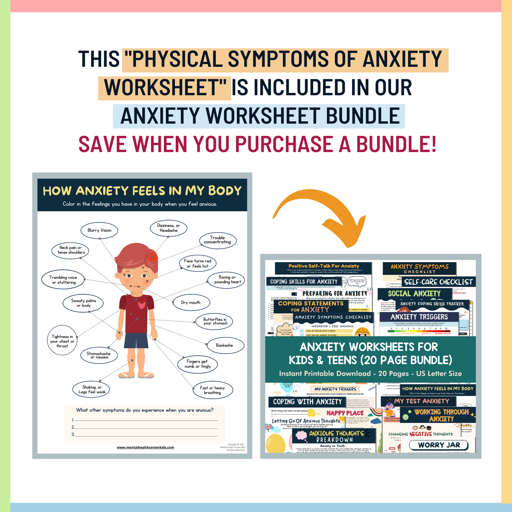 Physical Symptoms of Anxiety – Mental Health Center Kids