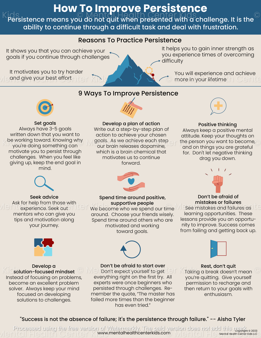 All About Persistence – Mental Health Center Kids