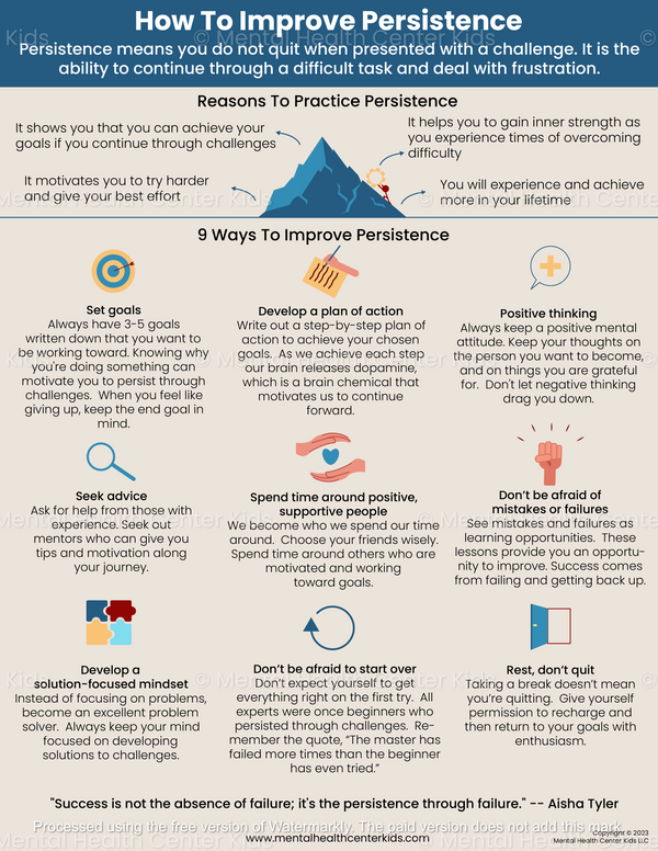 All About Persistence – Mental Health Center Kids