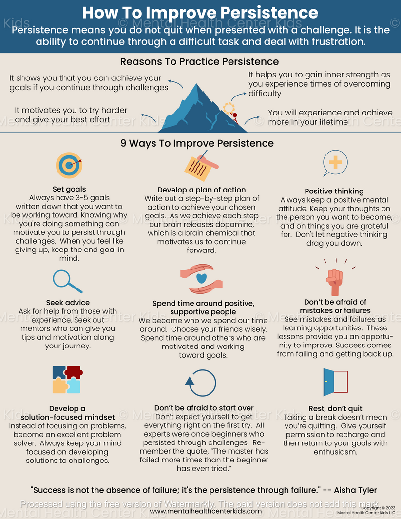 All About Persistence – Mental Health Center Kids