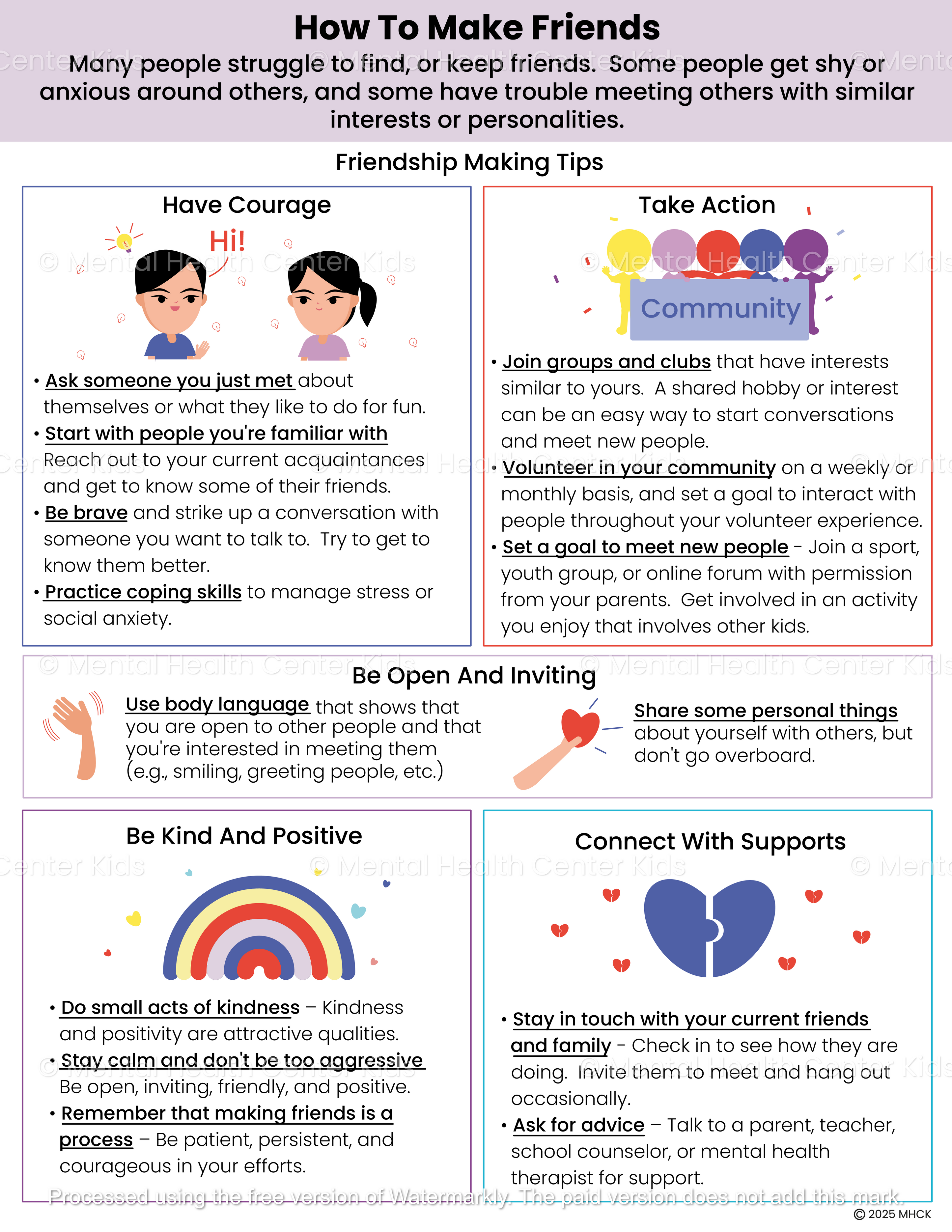 Friendship Making Skills – Mental Health Center Kids