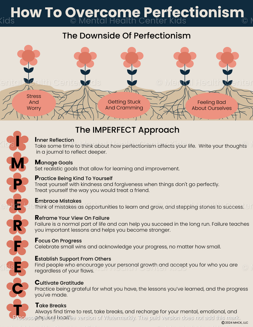 Perfectionism Coping Skills Handout – Mental Health Center Kids