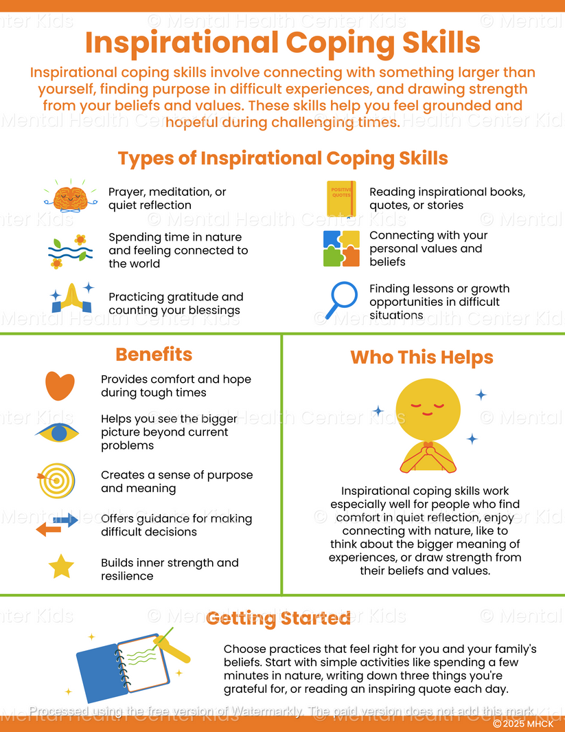 Inspirational Coping Skills (PDF) – Mental Health Center Kids