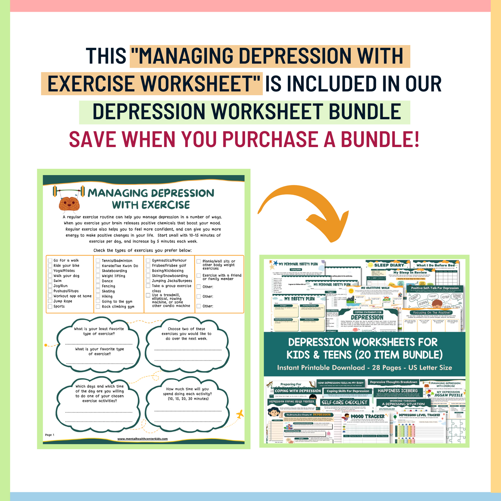 Managing Depression with Exercise – Mental Health Center Kids