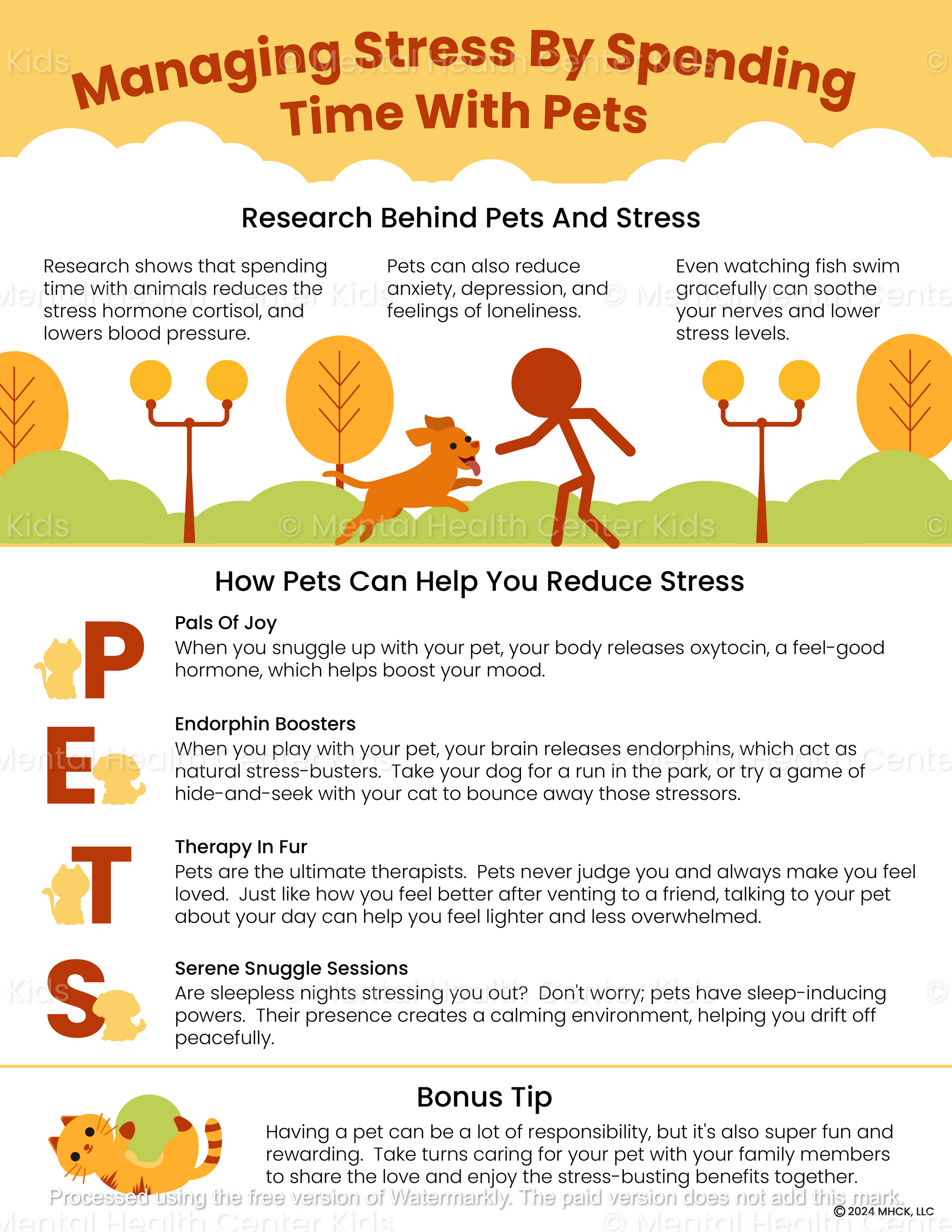 Managing Stress By Spending Time With Pets – Mental Health Center Kids