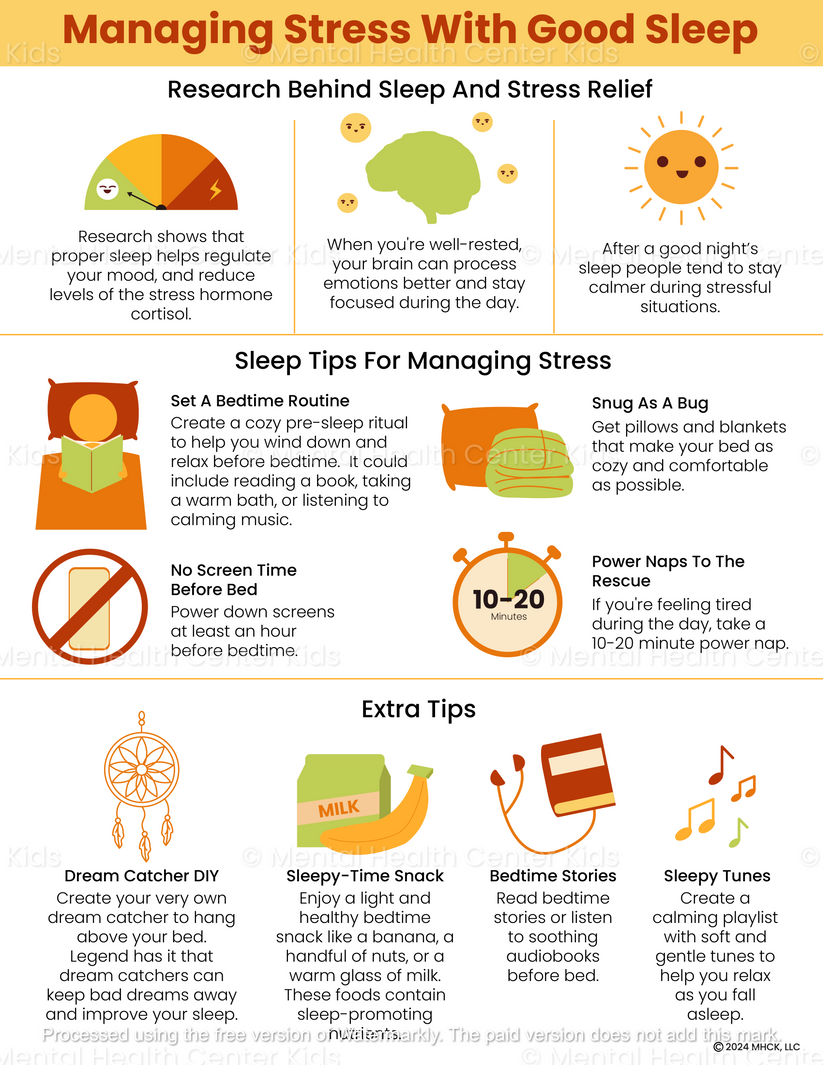 Managing Stress With Good Sleep – Mental Health Center Kids