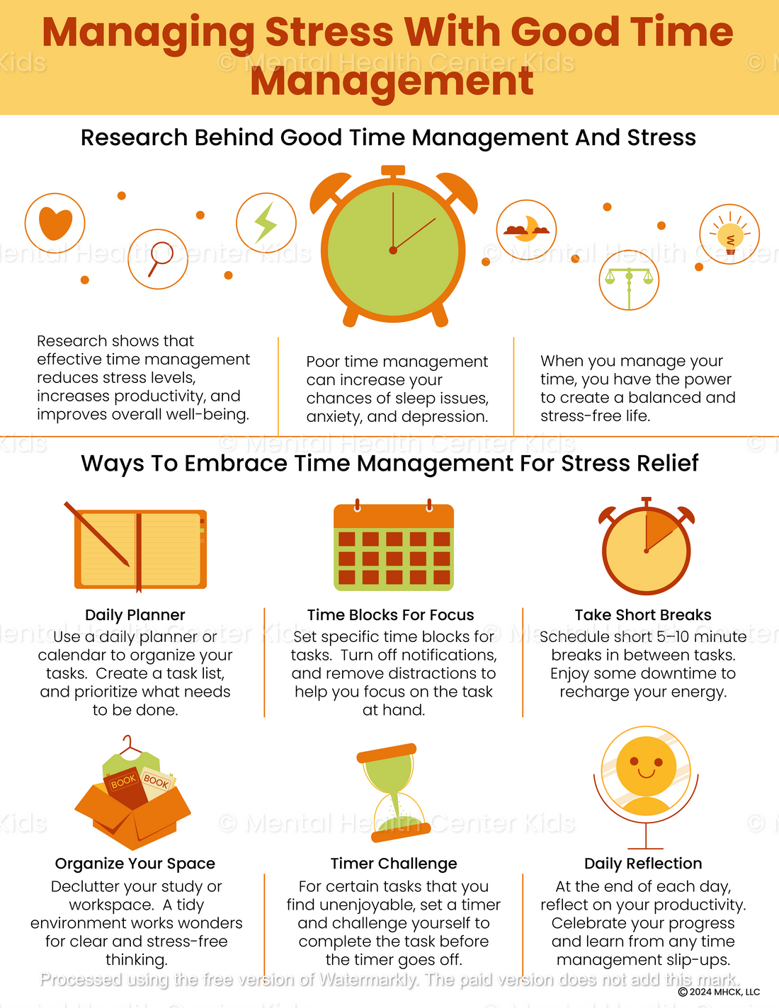 Managing Stress With Good Time Management – Mental Health Center Kids
