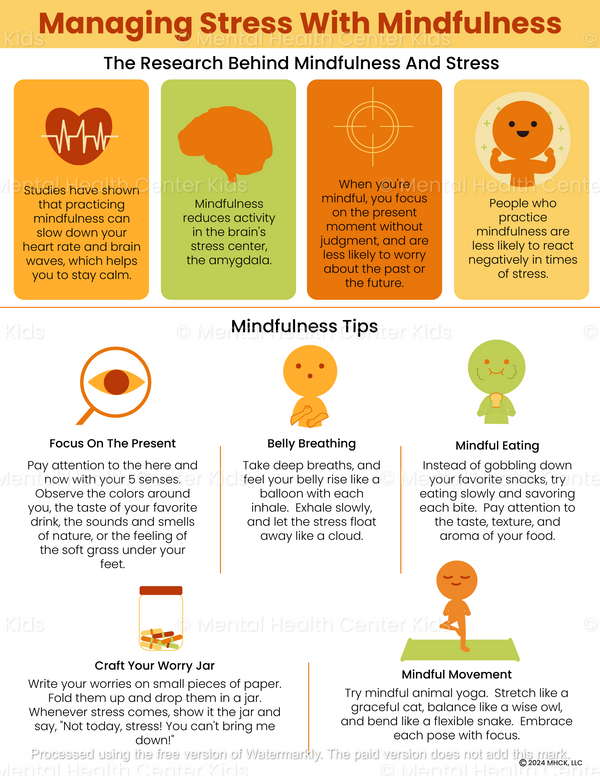 Managing Stress With Mindfulness Handout – Mental Health Center Kids