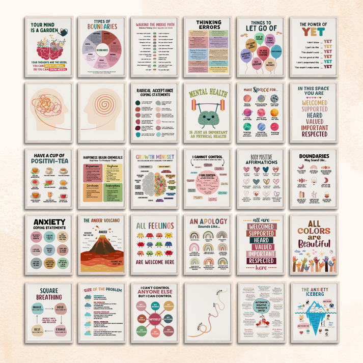 Therapy Office Wall Decor Mega Bundle (Entire Poster Collection ...