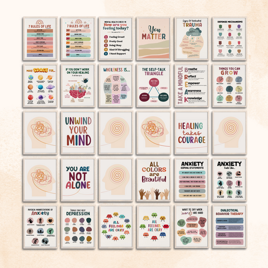Therapy Office Wall Decor Mega Bundle (Entire Poster Collection ...
