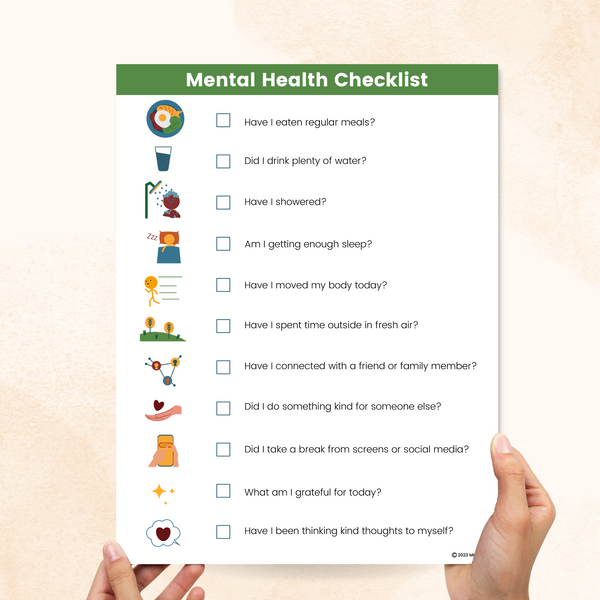 Mental Health Checklist (FREE) – Mental Health Center Kids