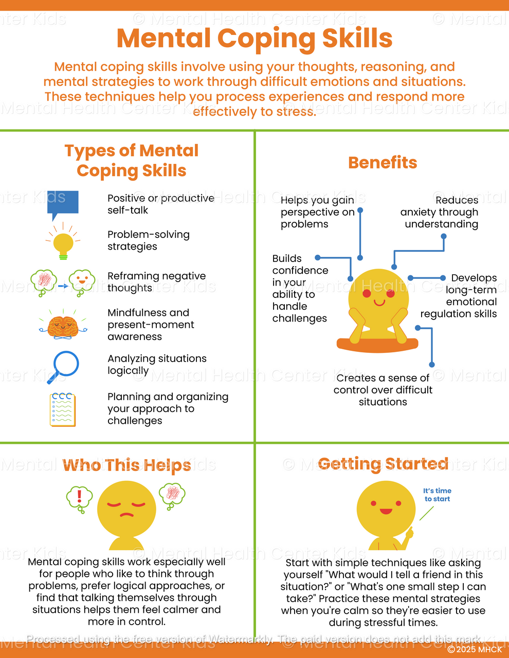 Mental Coping Skills (PDF) – Mental Health Center Kids