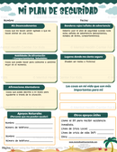 Safety Plan Worksheets (Spanish Version) – Mental Health Center Kids