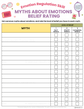 Myths About Emotions DBT Worksheets – Mental Health Center Kids