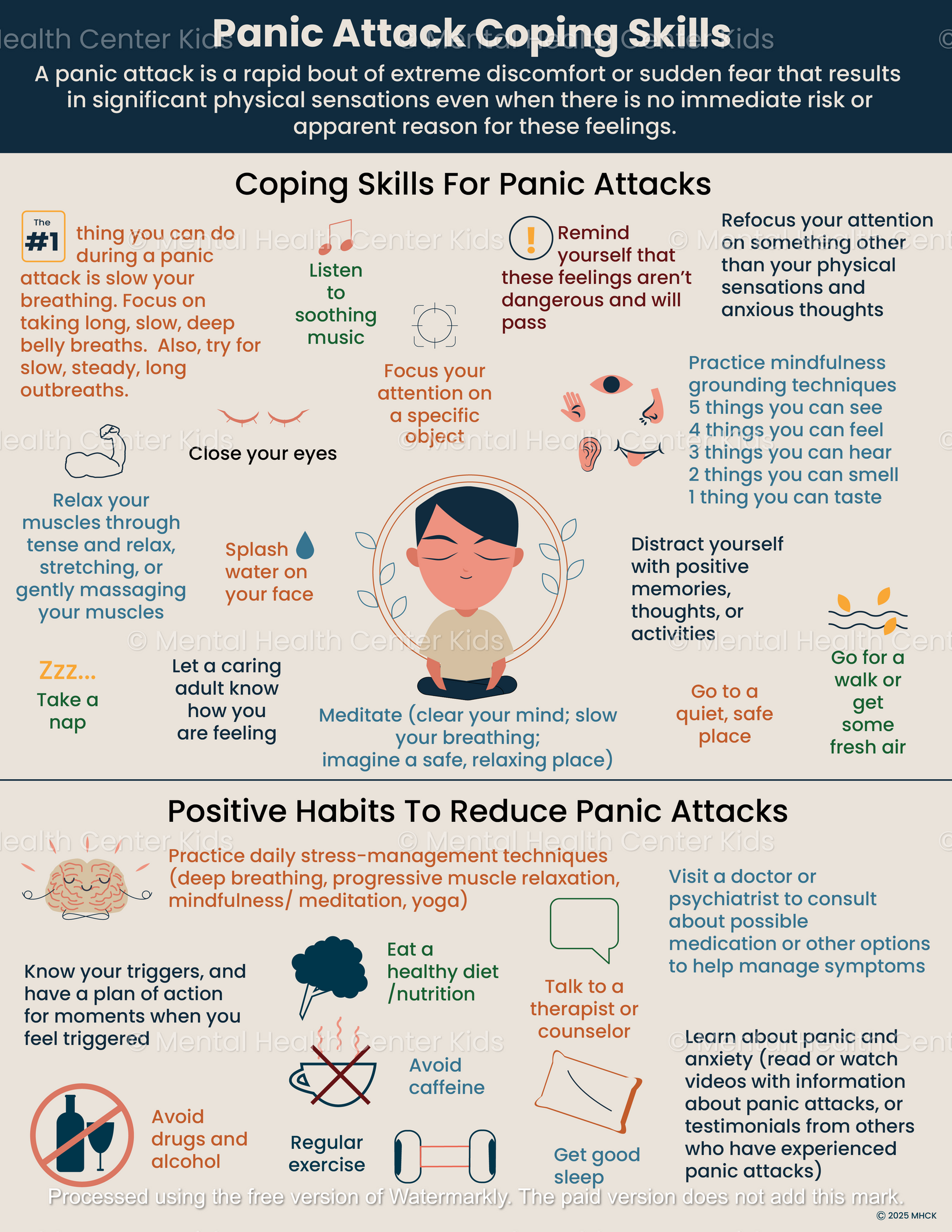 Panic Attack Coping Skills (PDF) – Mental Health Center Kids