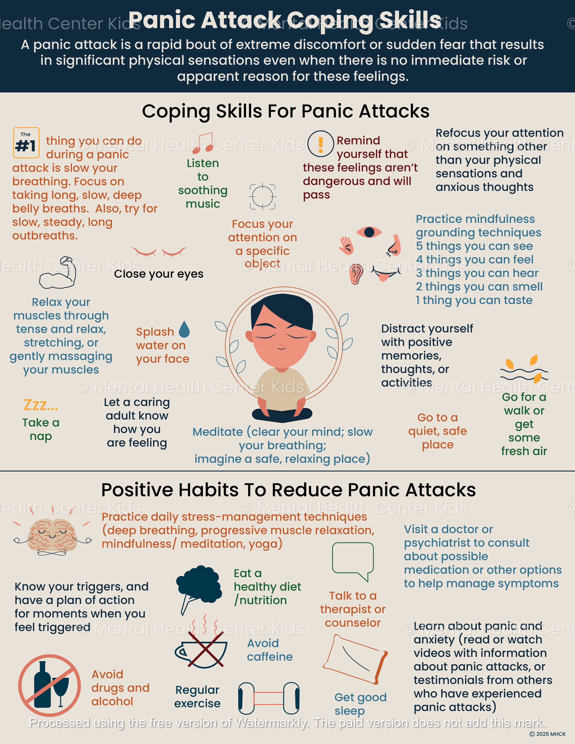 Panic Attack Coping Skills (PDF) – Mental Health Center Kids