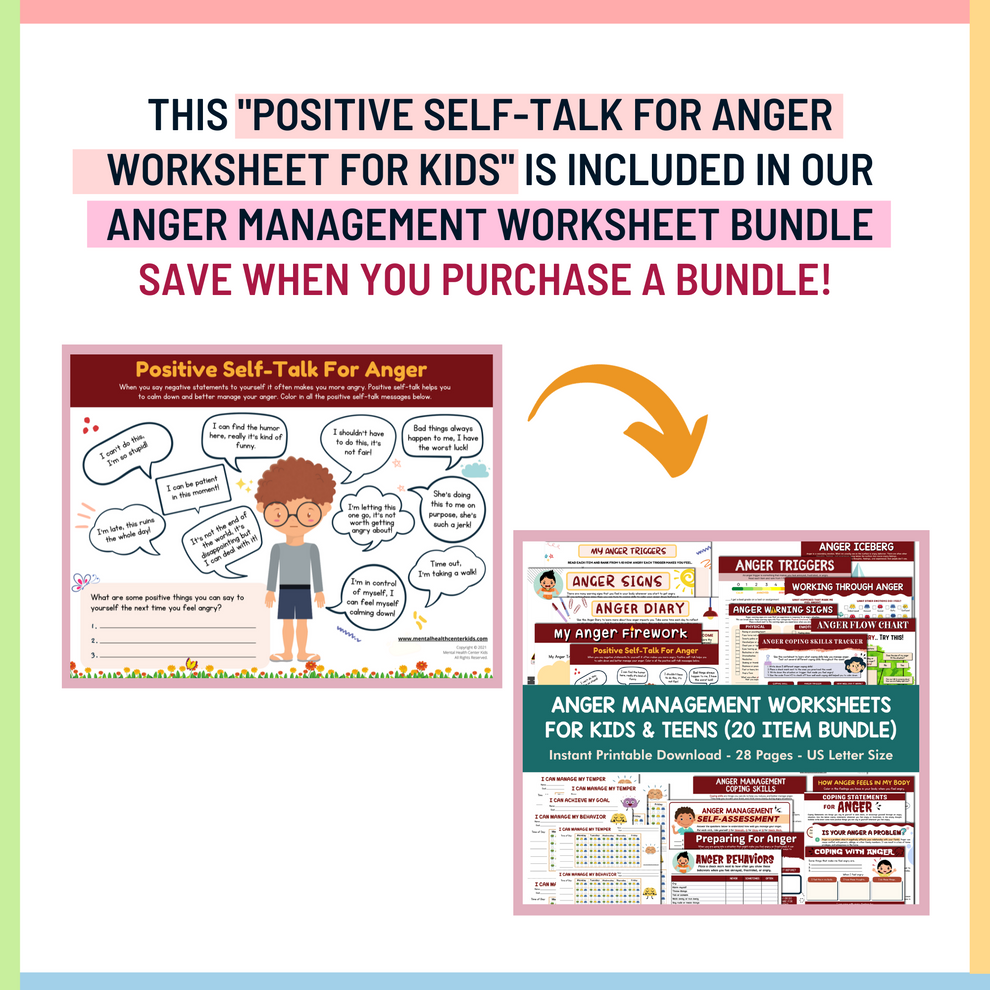 Positive Self-Talk for Anger – Mental Health Center Kids