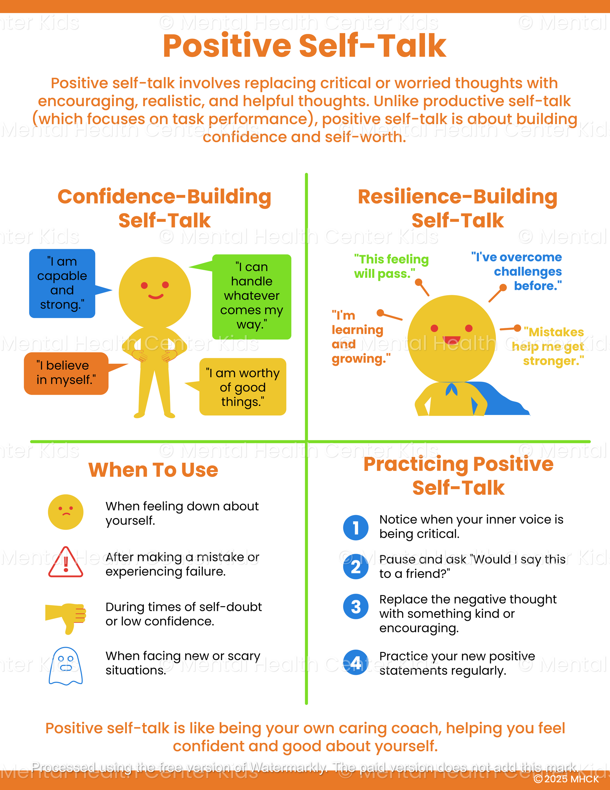 Positive Self-Talk (PDF) – Mental Health Center Kids