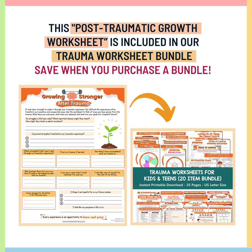 Post-Traumatic Growth Worksheet – Mental Health Center Kids