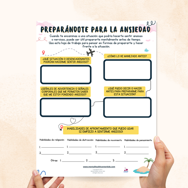 Preparing For Anxiety Worksheet (Spanish Version) – Mental Health ...