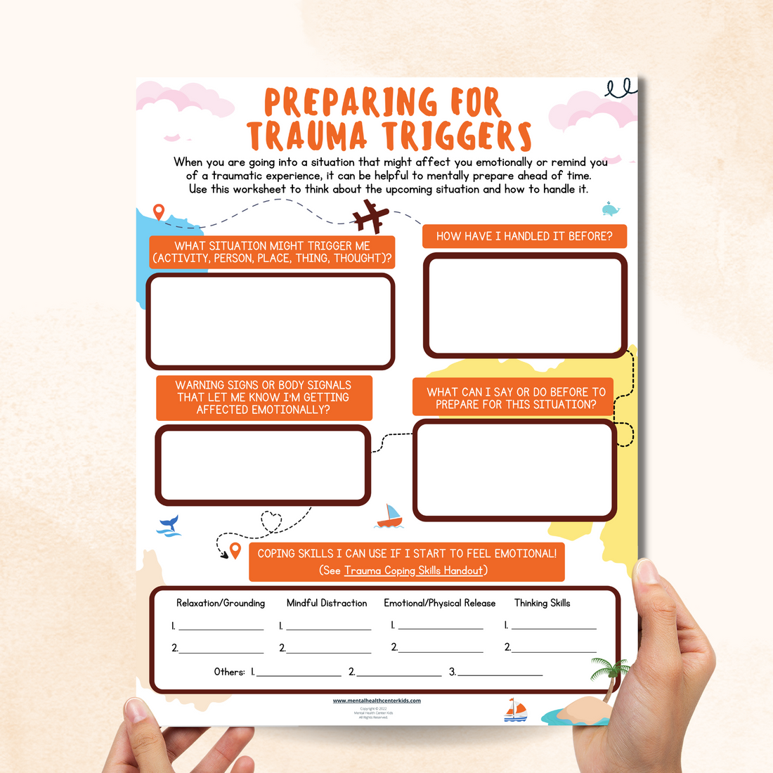 Trauma Triggers Worksheet – Mental Health Center Kids