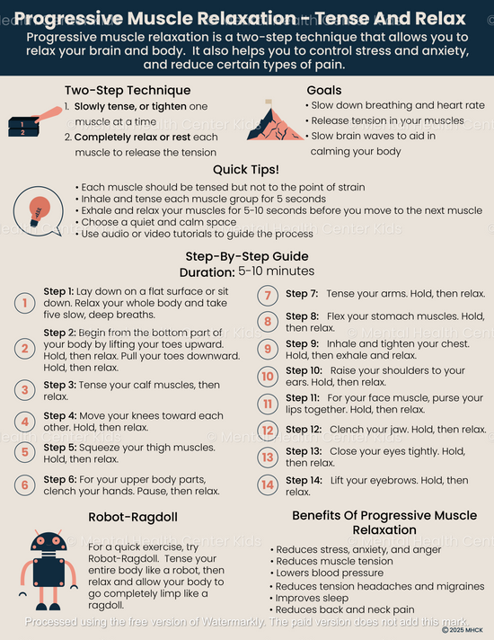 Progressive Muscle Relaxation (PDF) – Mental Health Center Kids