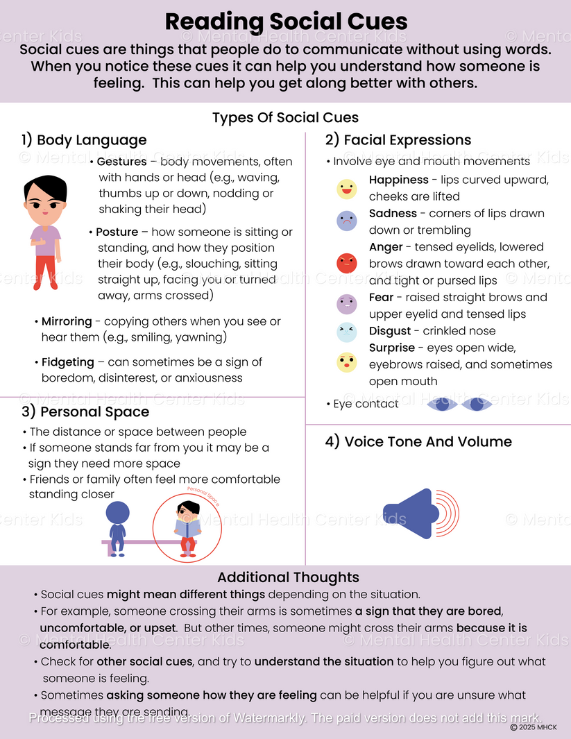 Reading Social Cues – Mental Health Center Kids