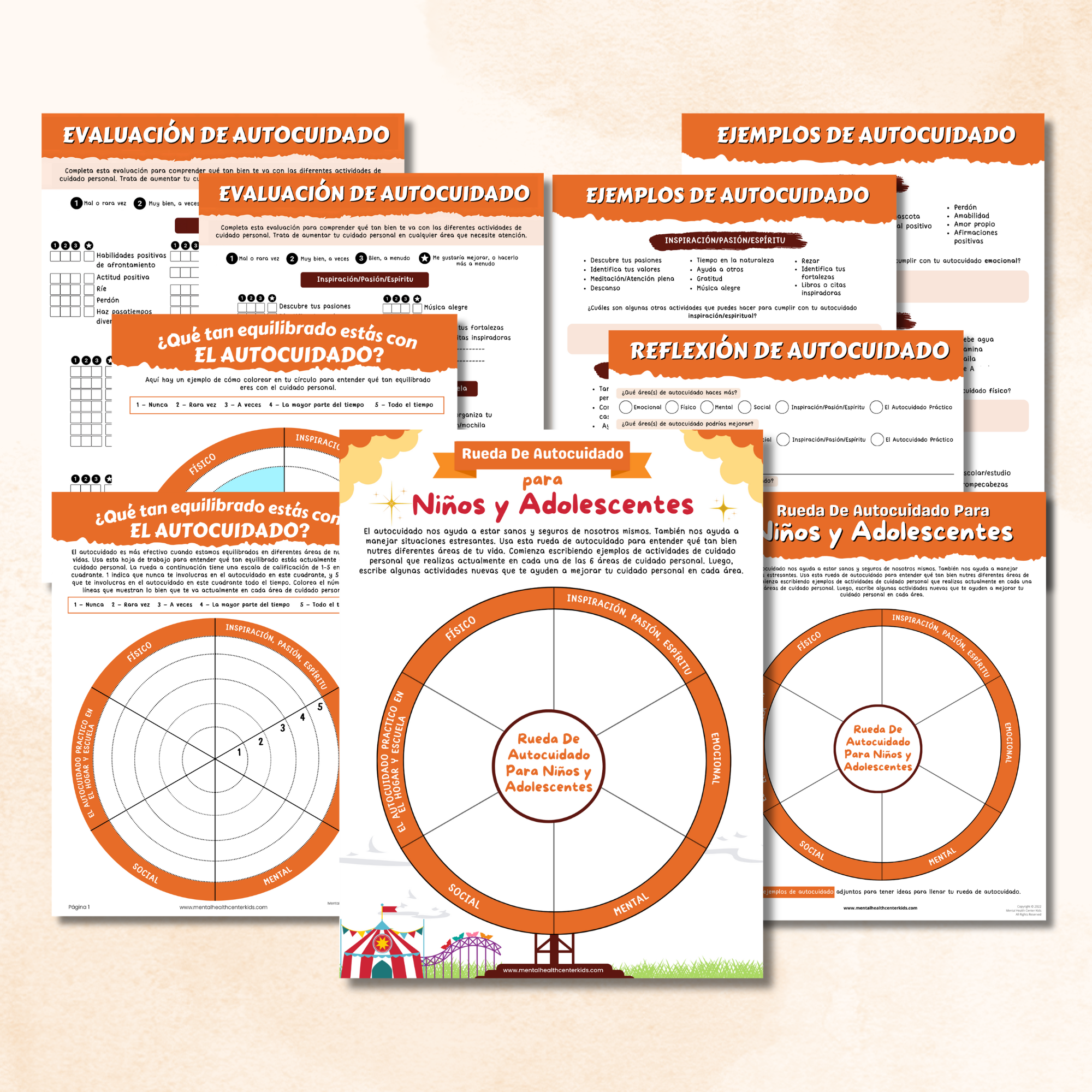 Wellness Wheel Worksheet In Spanish