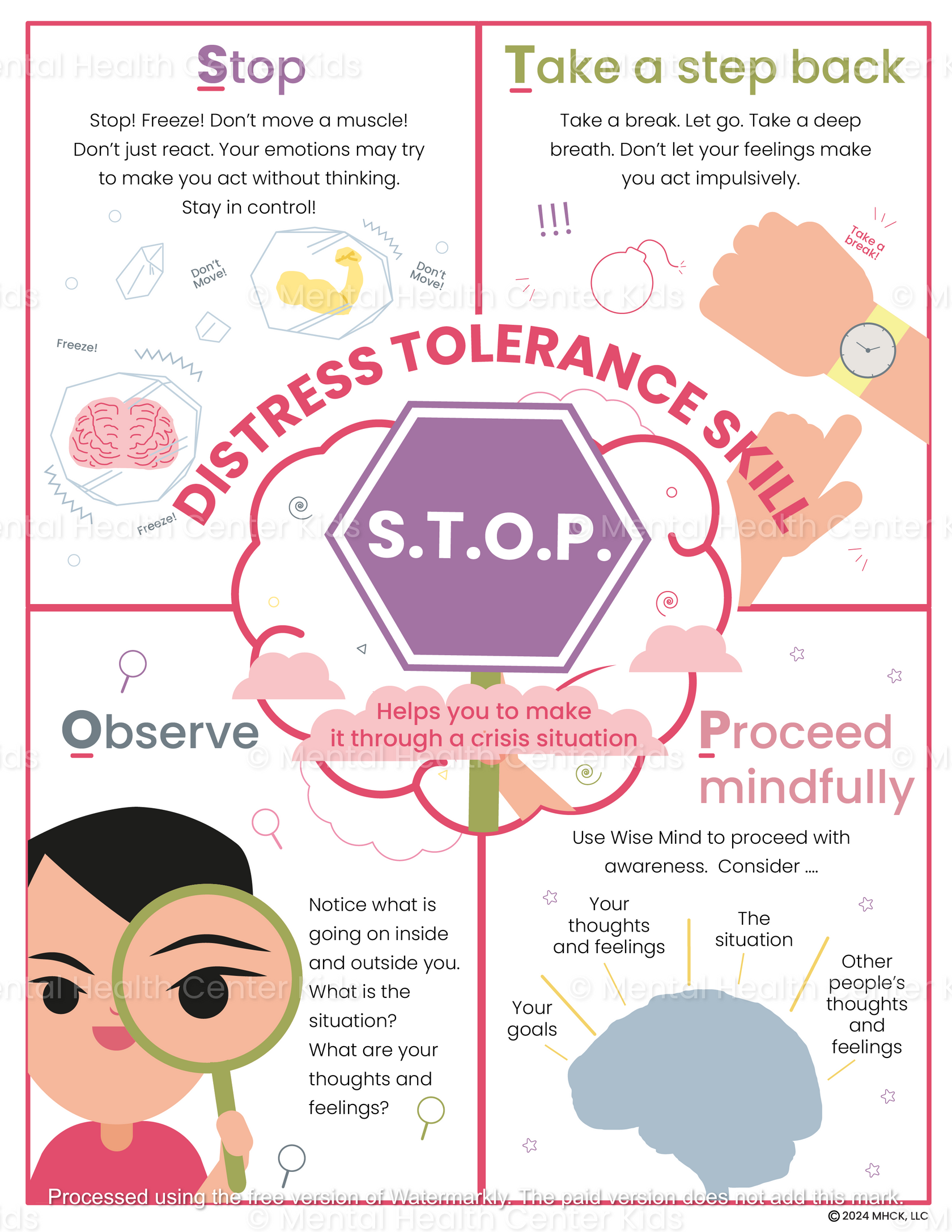 DBT STOP Skill (PDF) – Mental Health Center Kids