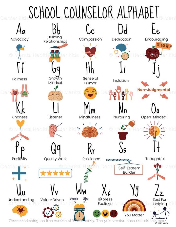 School Counselor Alphabet – Mental Health Center Kids