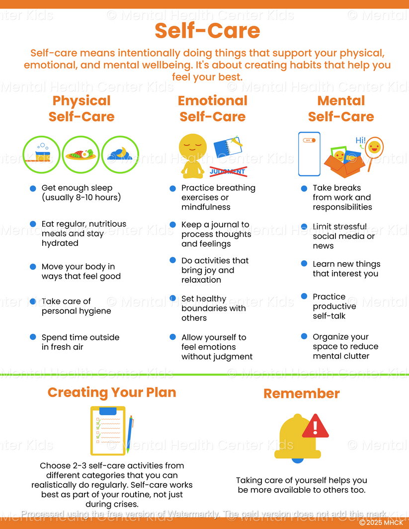 Self-Care (PDF) – Mental Health Center Kids