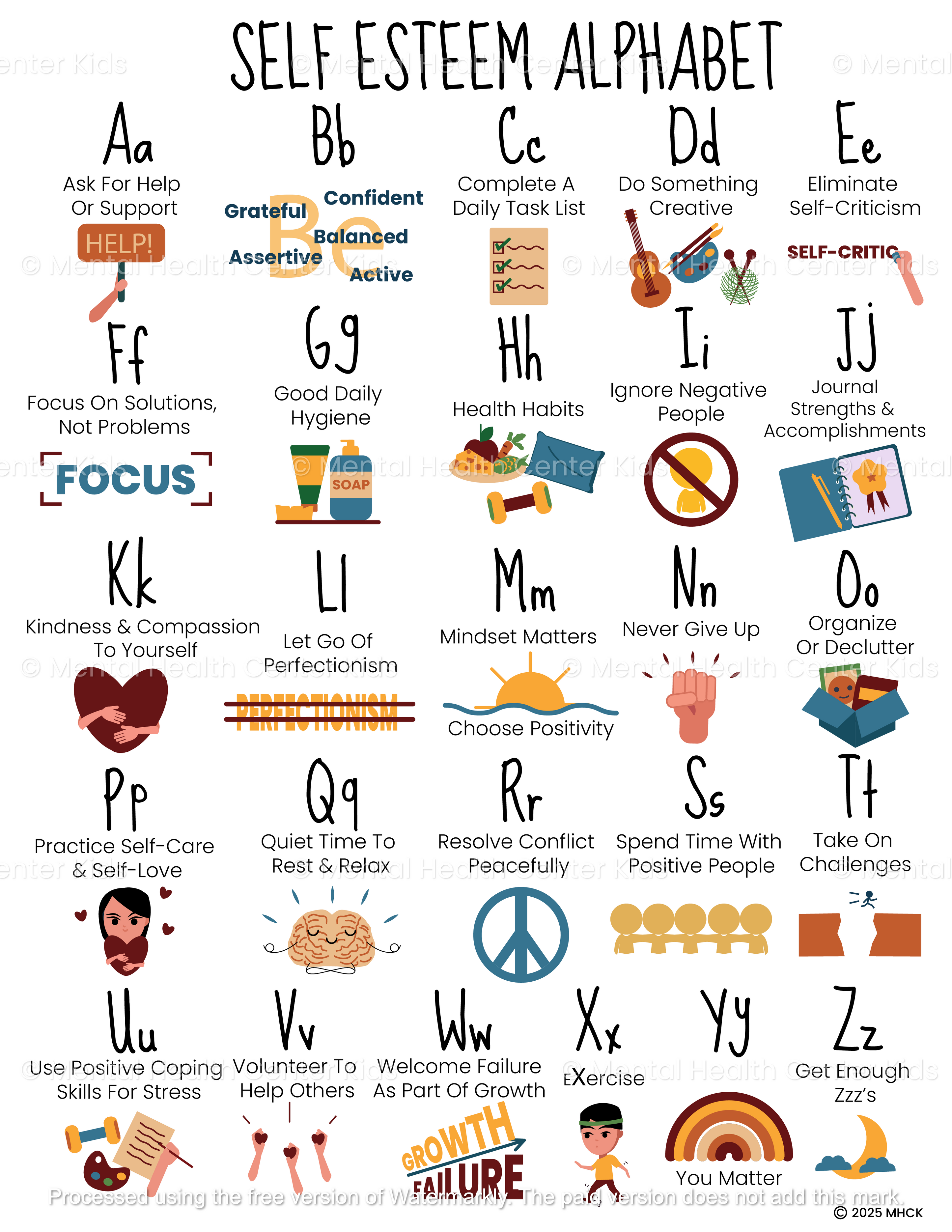 The Alphabet of Self-Esteem – Mental Health Center Kids