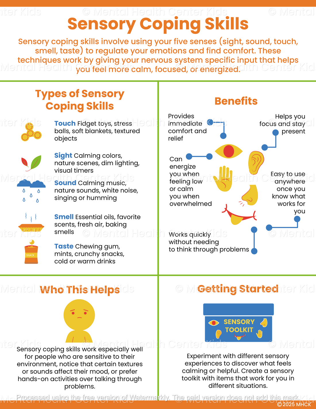 Sensory Coping Skills (PDF) – Mental Health Center Kids