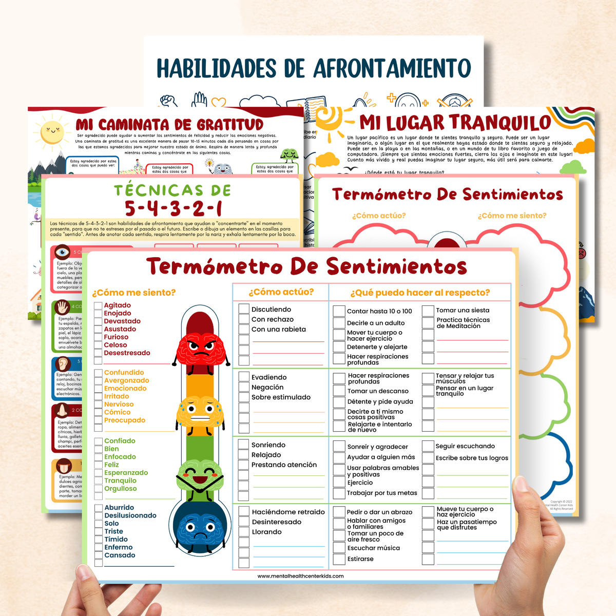 Feelings Thermometer Worksheets (Spanish Version) – Mental Health ...