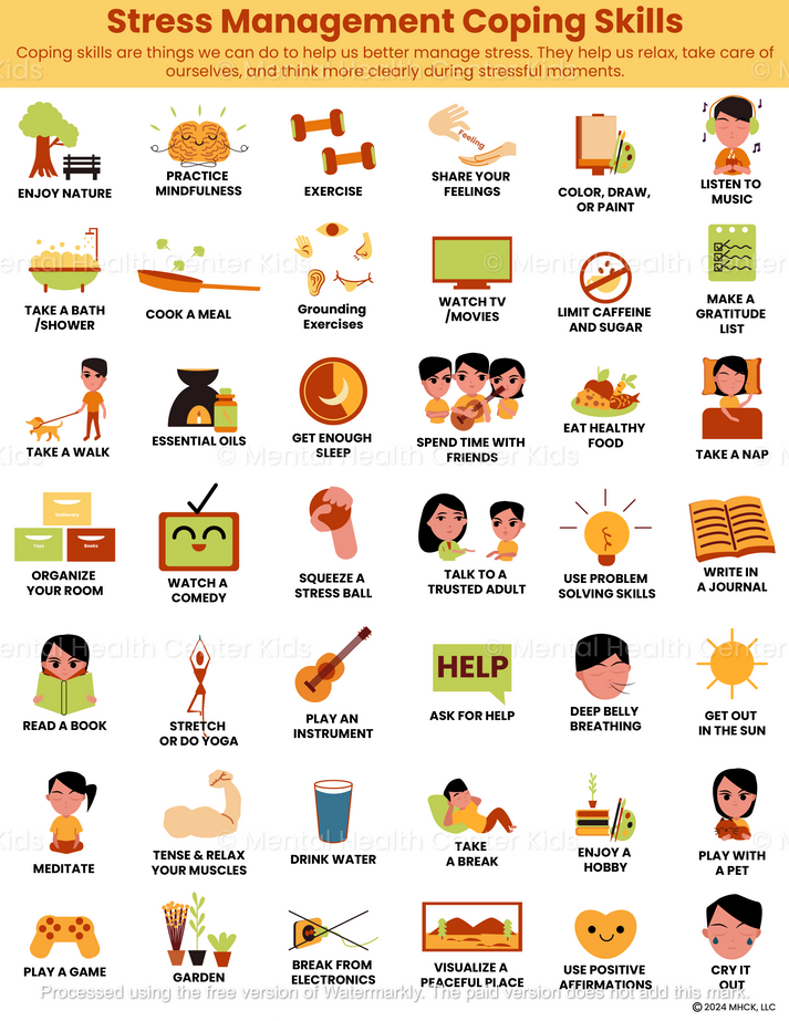 Stress Management Coping Skills (PDF) – Mental Health Center Kids