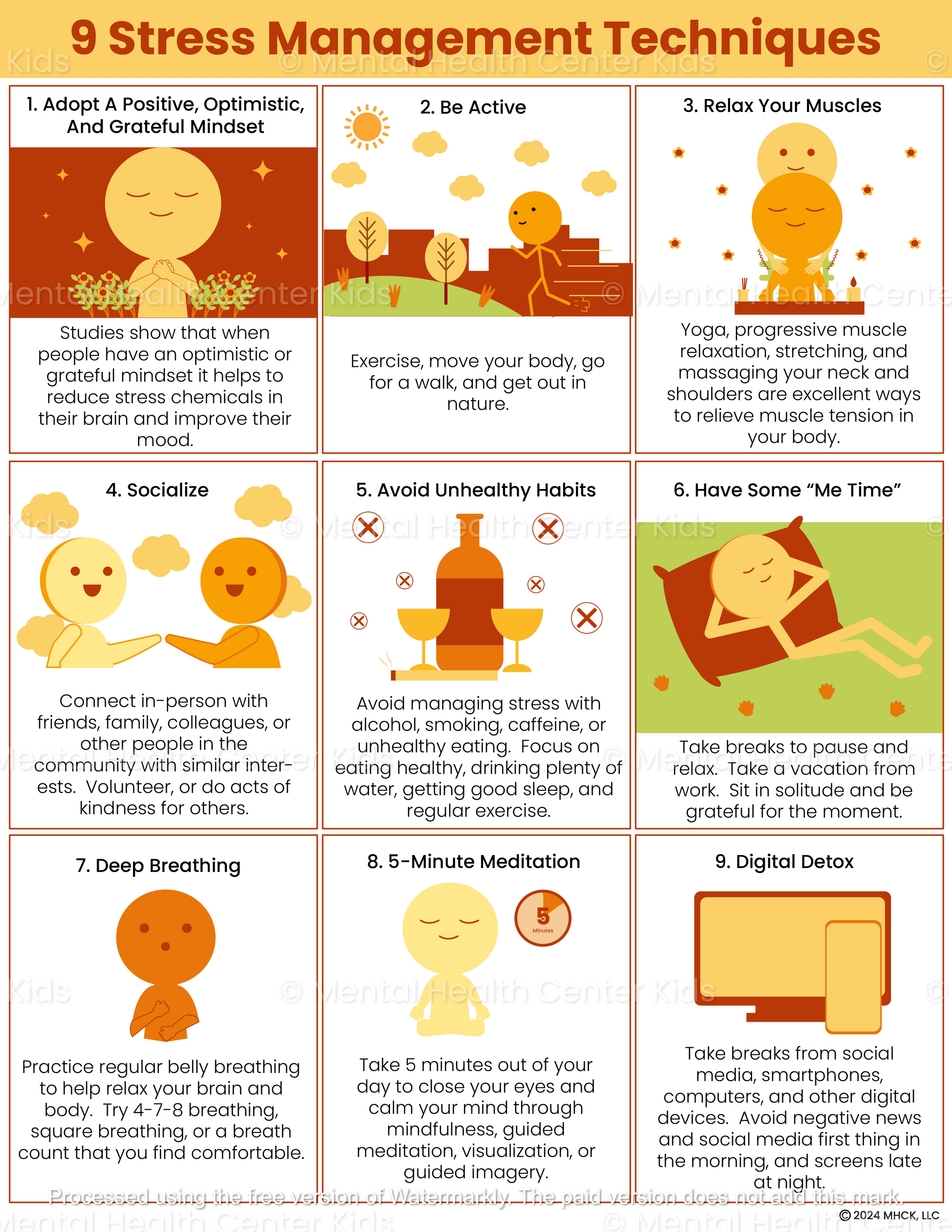 Stress Management Techniques (PDF) – Mental Health Center Kids