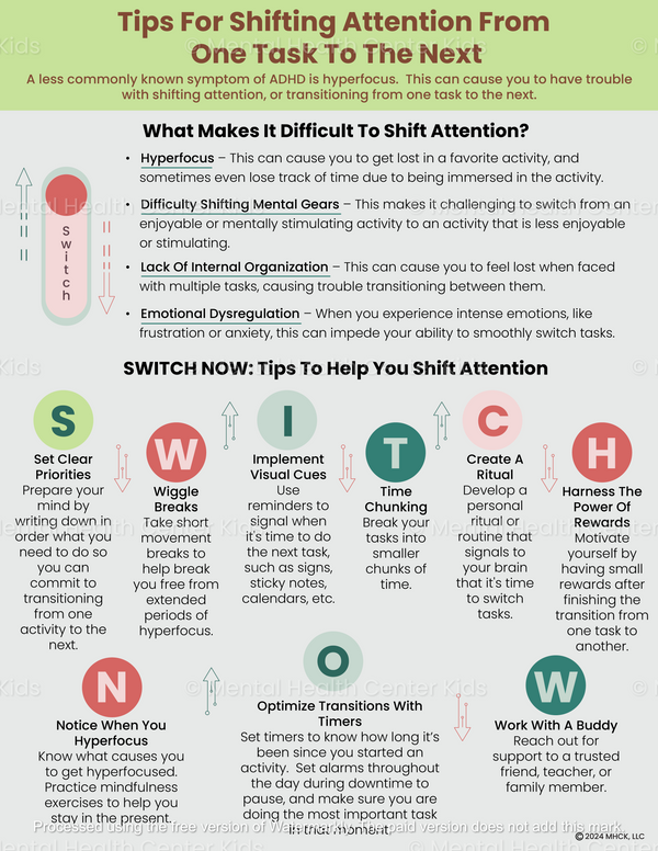 ADHD Shifting Focus And Attention – Mental Health Center Kids