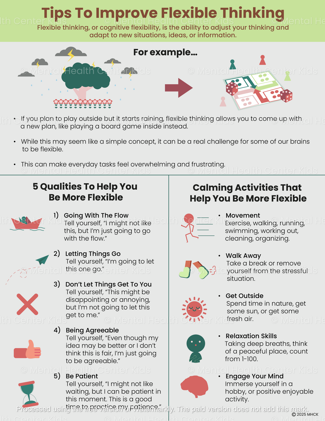 Flexible Thinking Strategies For Kids – Mental Health Center Kids