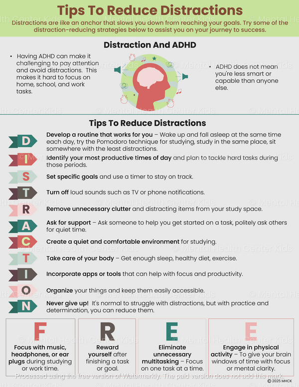 ADHD Tips To Reduce Distractions – Mental Health Center Kids