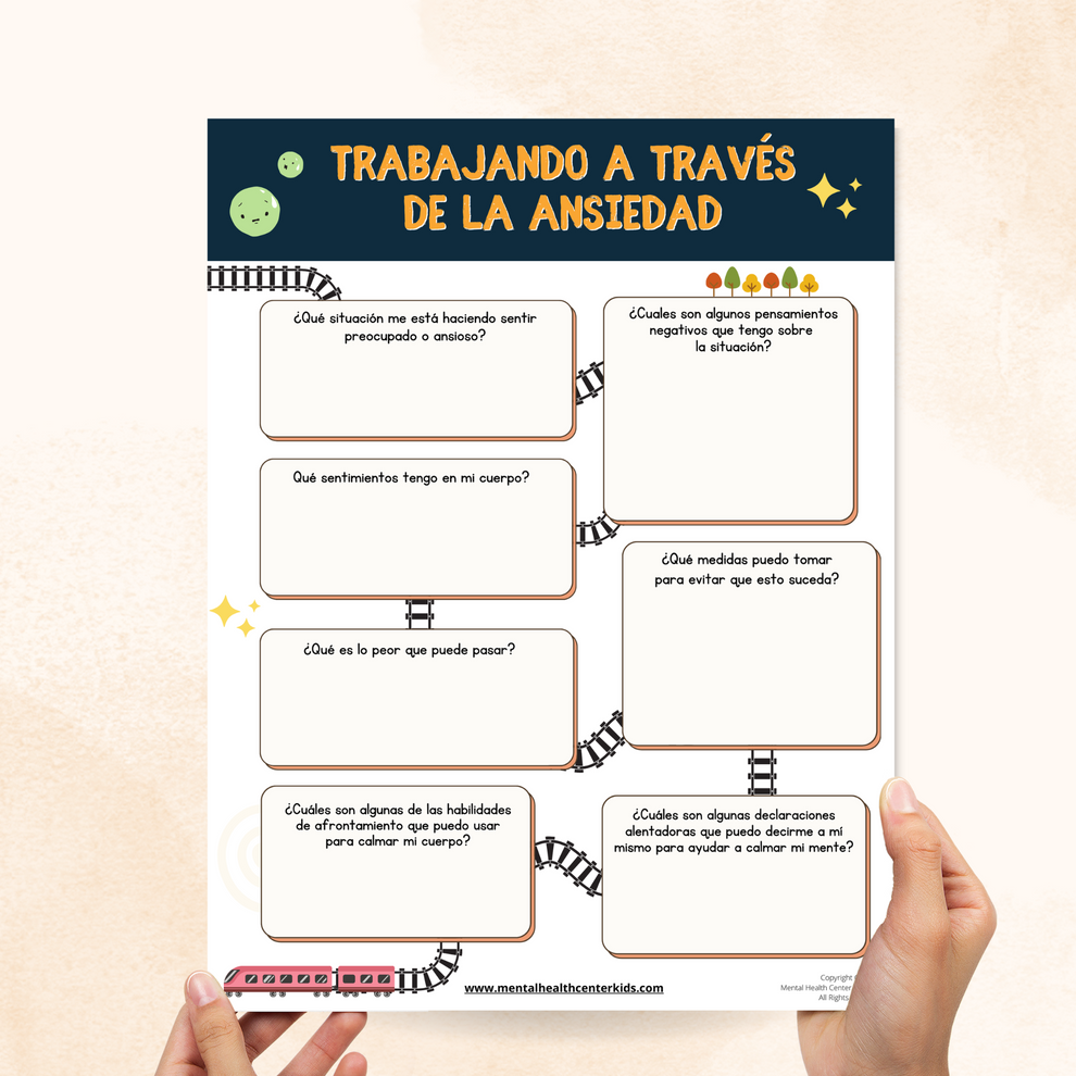 Working Through Anxiety Worksheet (Spanish Version) – Mental Health ...