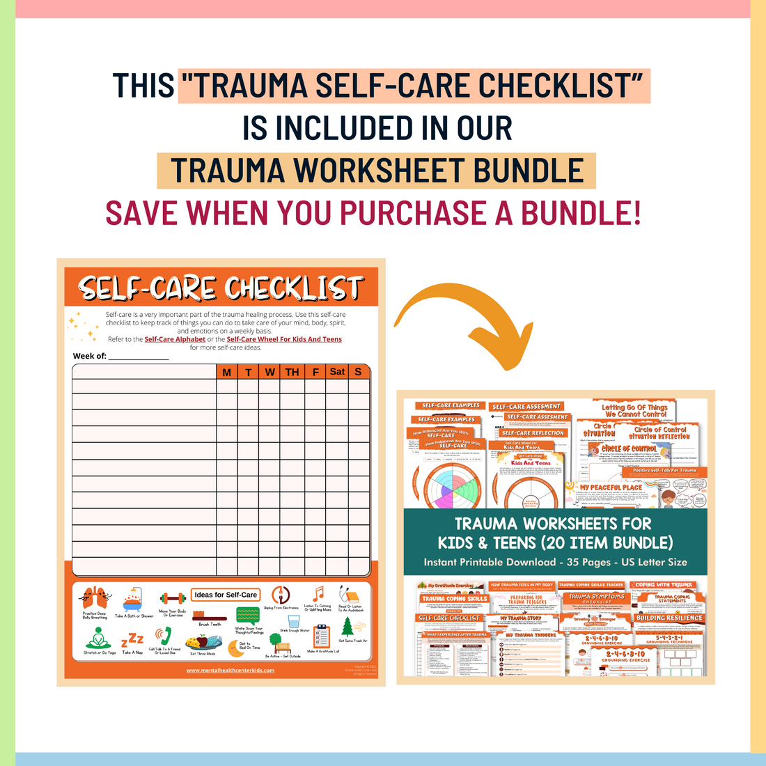 Trauma Self-Care Checklist – Mental Health Center Kids