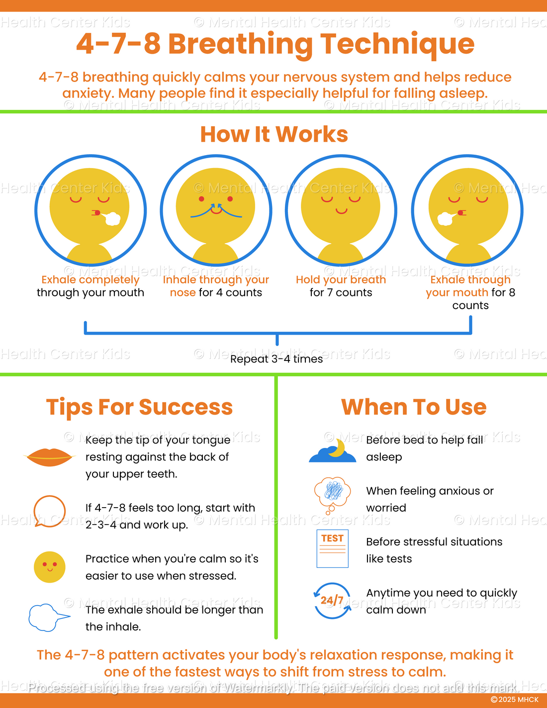 4-7-8 Breathing Technique (PDF) – Mental Health Center Kids