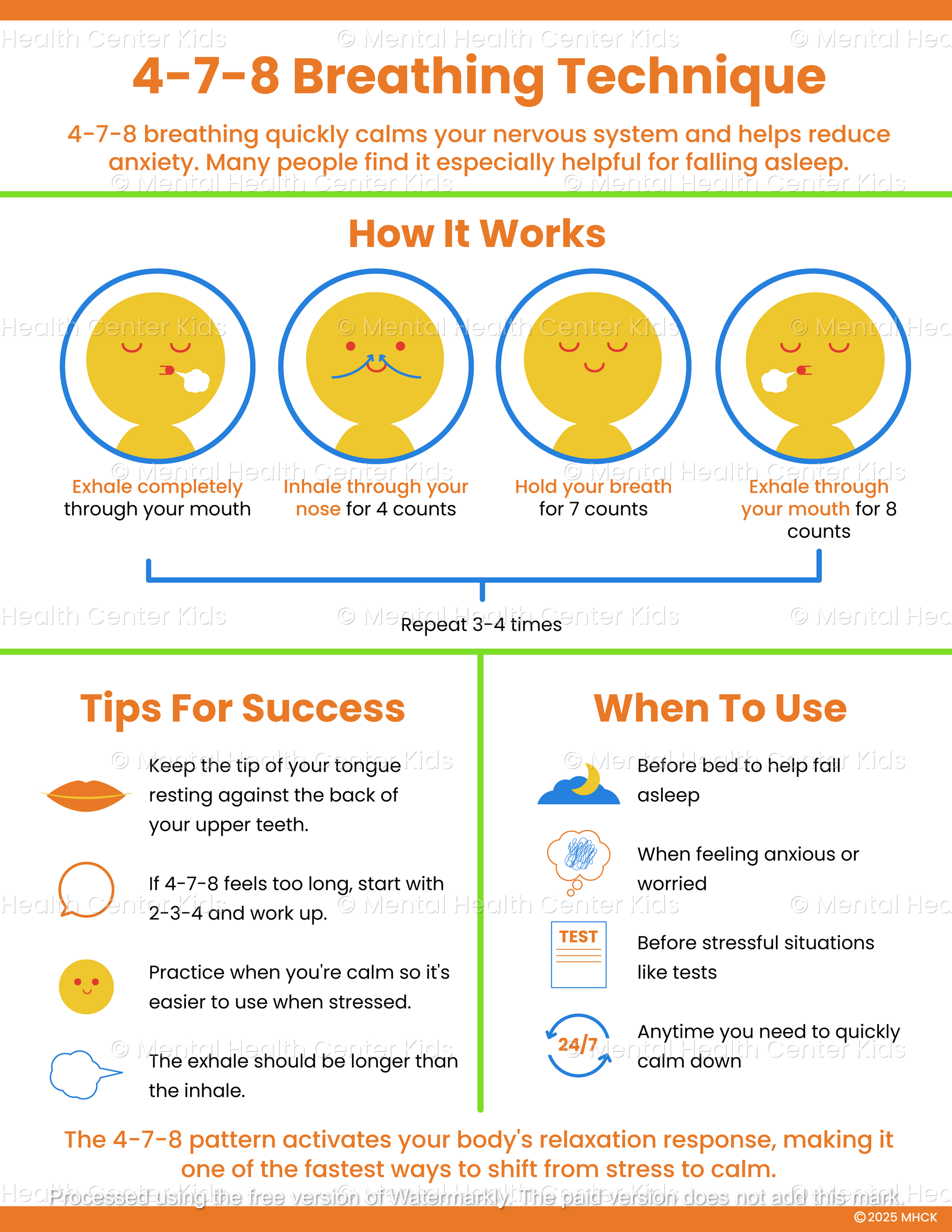 4-7-8 Breathing Technique (PDF) – Mental Health Center Kids