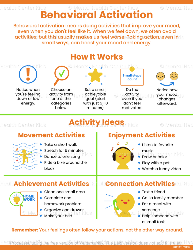 Behavioral Activation (PDF) – Mental Health Center Kids