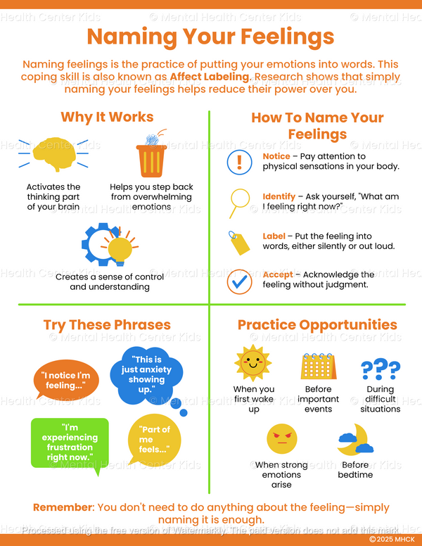 Affect Labeling (PDF) – Mental Health Center Kids