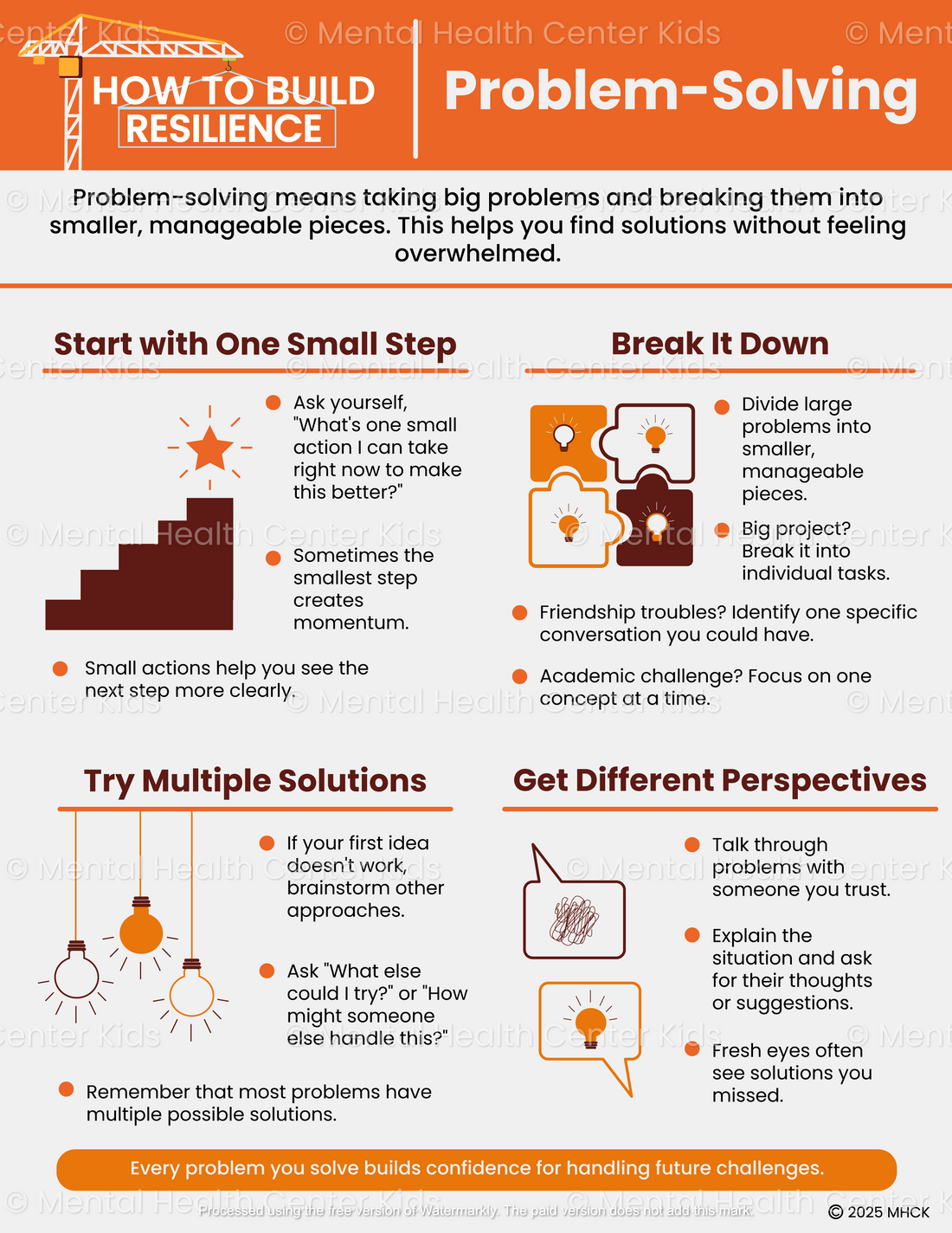 Problem Solving - How To Build Resilience – Mental Health Center Kids