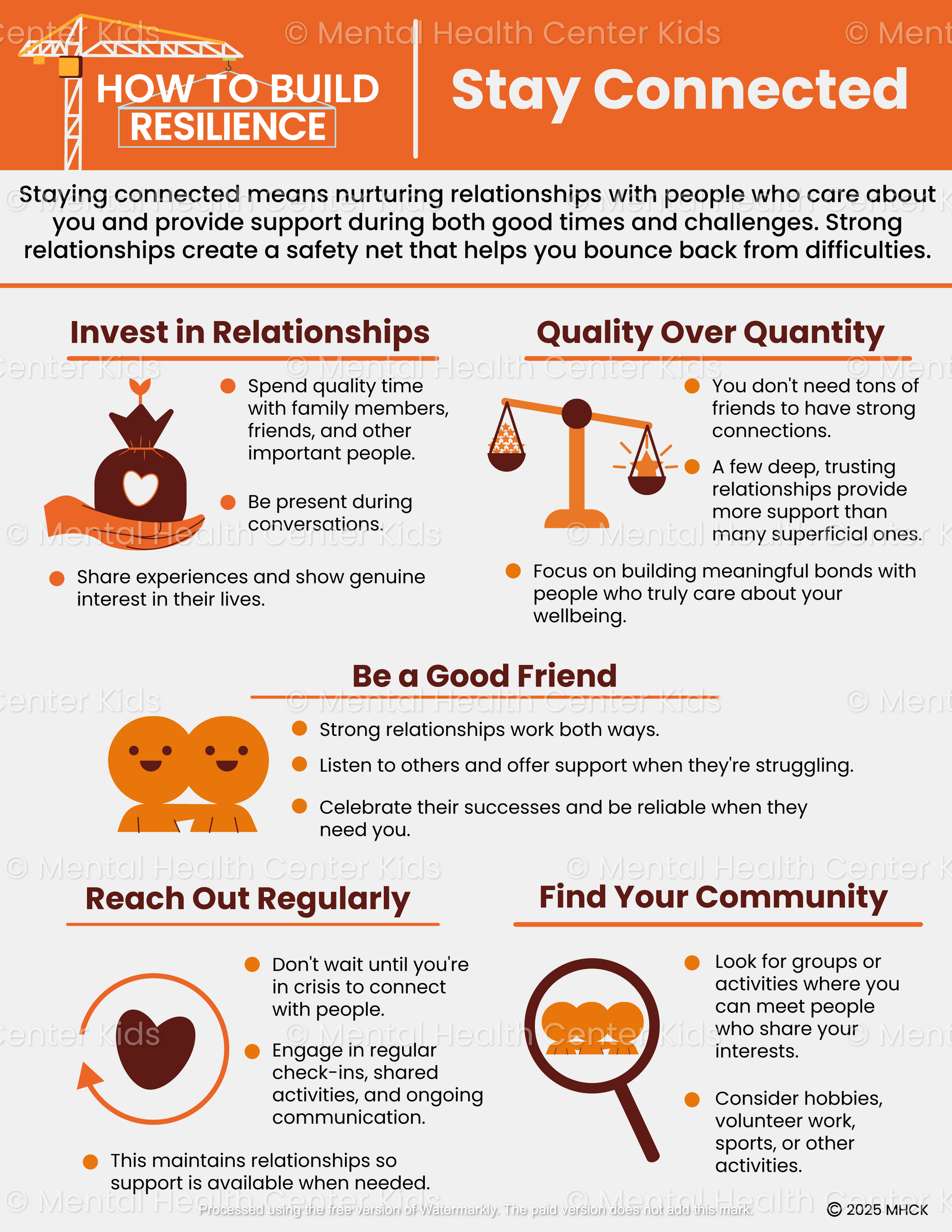 Stay Connected - How To Build Resilience – Mental Health Center Kids