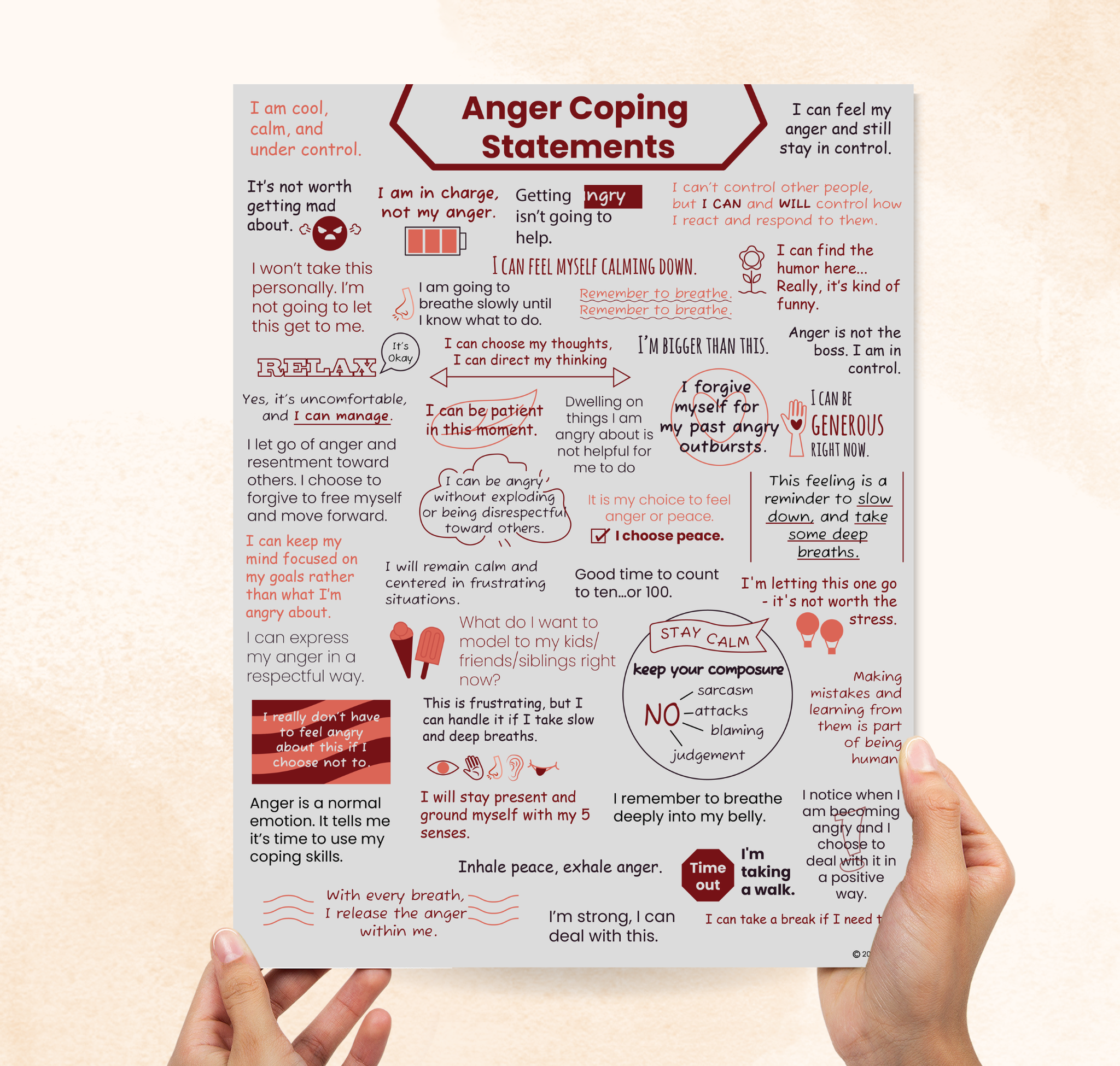 Positive Affirmations for Anger – Mental Health Center Kids